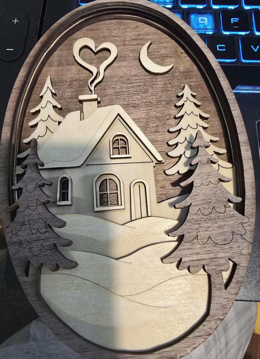 Winter Cabin-layered Scene-digital Download - Etsy