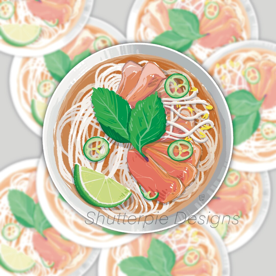 Realistic Pho Sticker - Food Sticker - Laptop Sticker - Vinyl Decal - Etsy