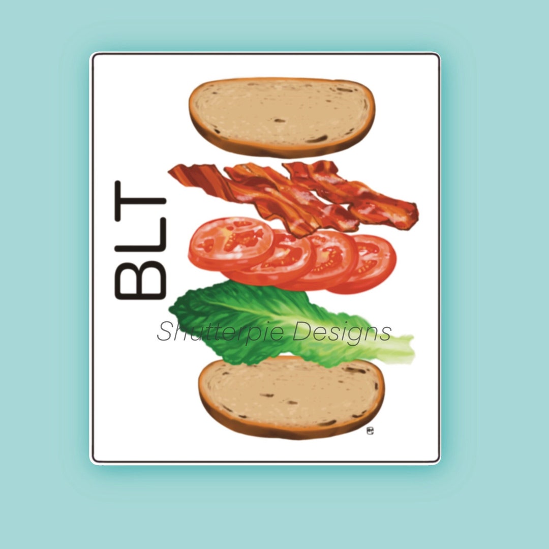Realistic Sandwich Sticker - BLT - Food Sticker - Laptop Sticker ...