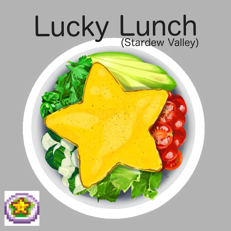 Stardew Valley Realistic Lucky Lunch - Video Game Food Sticker - Laptop ...