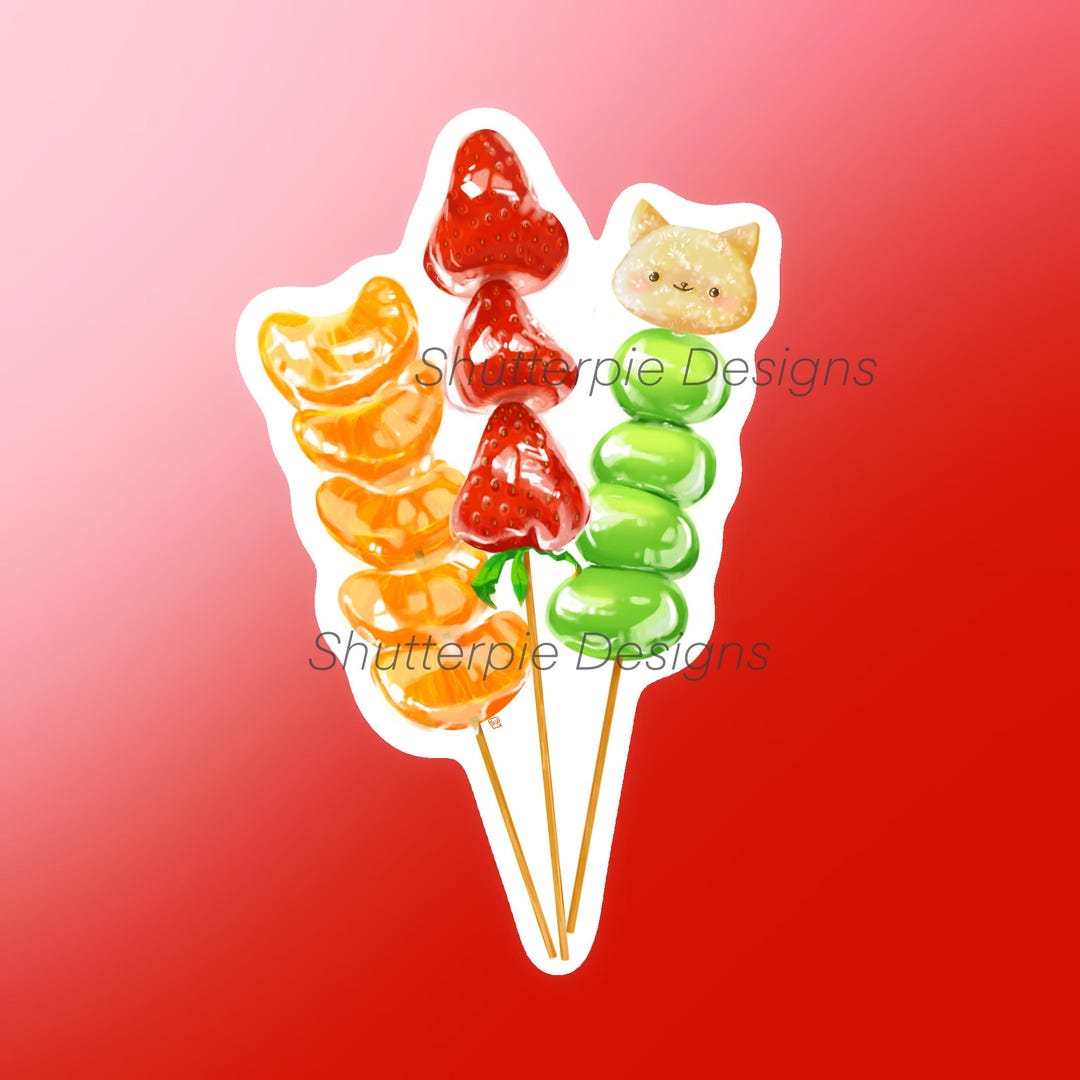 Realistic Tanghulu Sticker Food Sticker Laptop Sticker Vinyl Decal - Etsy
