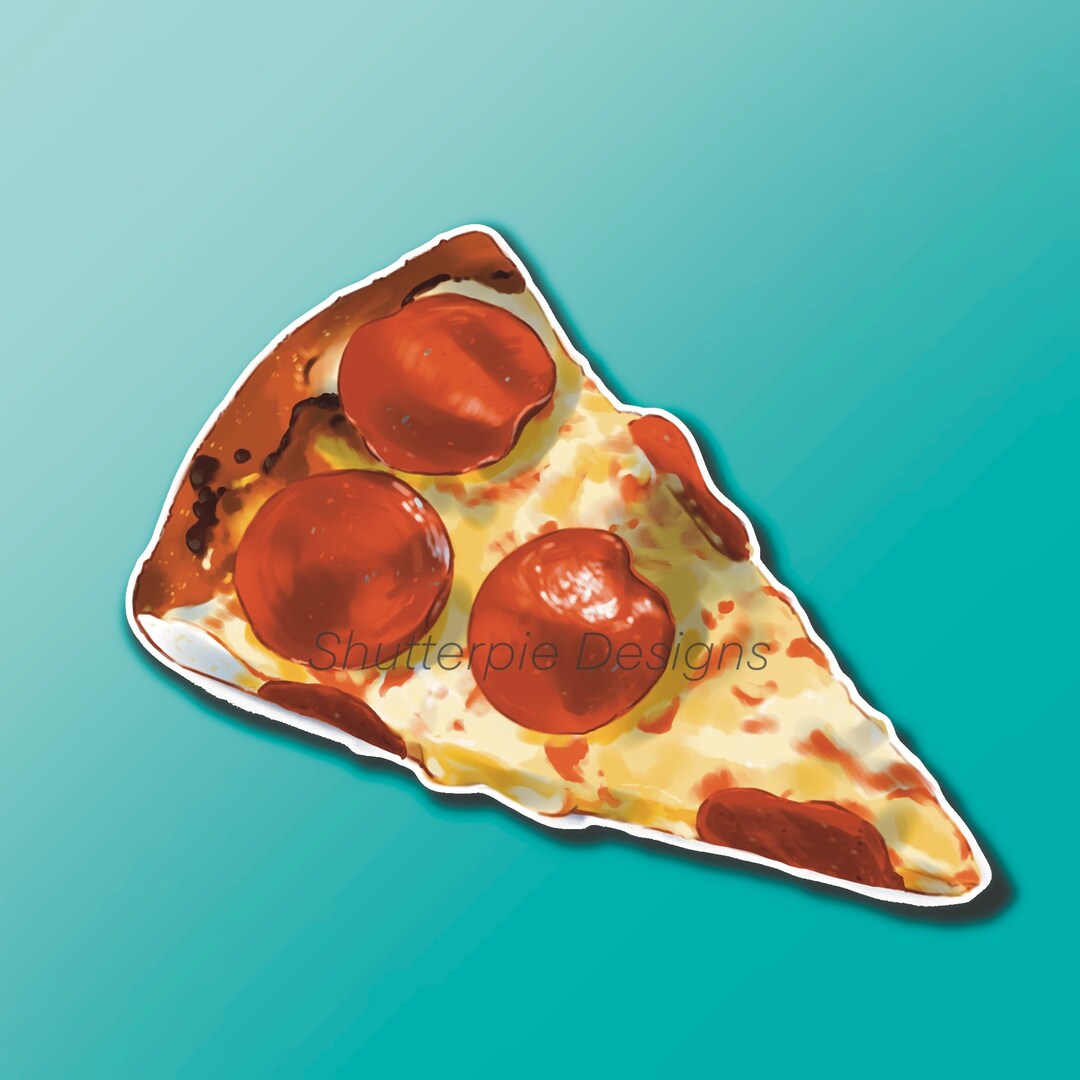 Realistic Pizza Sticker Food Sticker Laptop Sticker Vinyl Decal ...