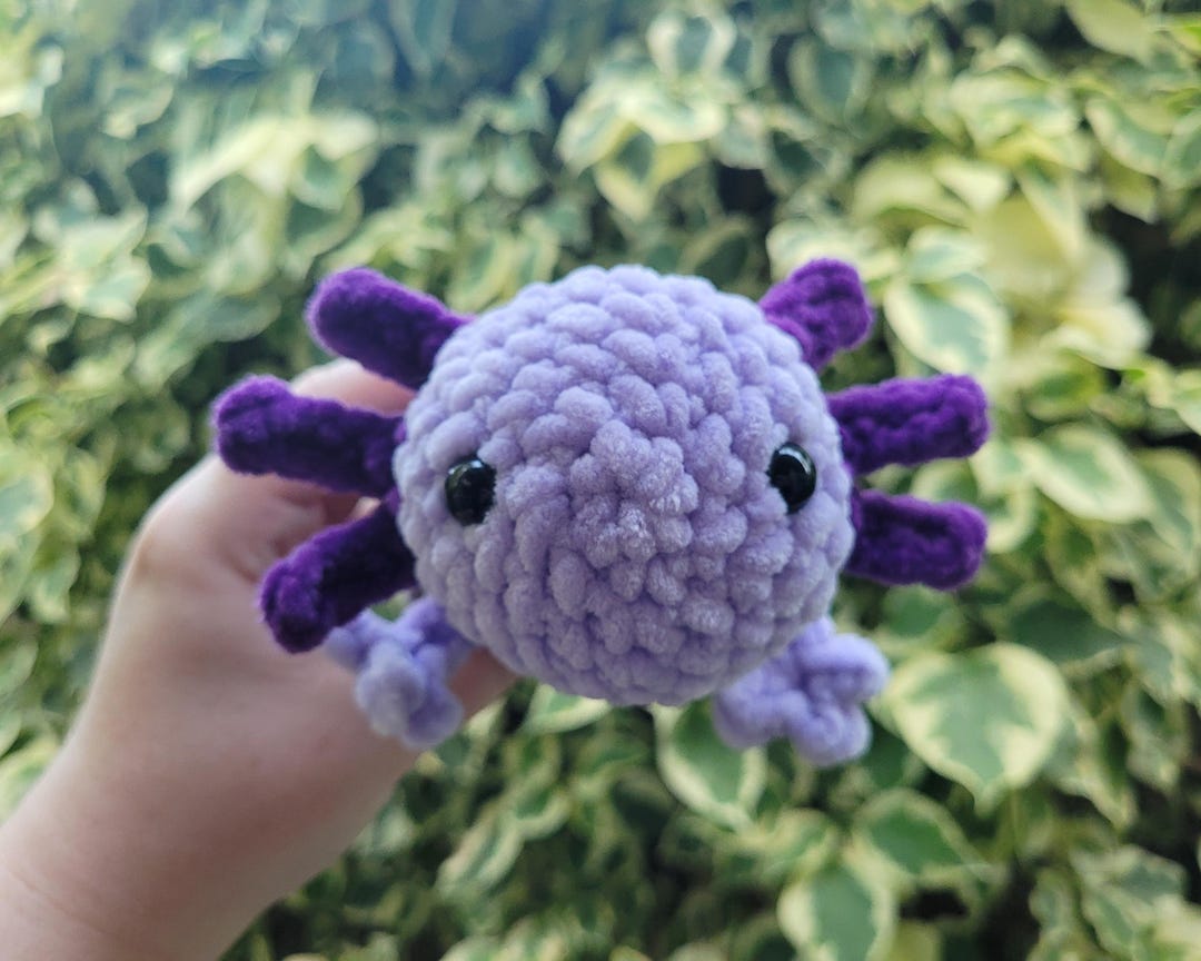Crochet Purple Axolotl | Amigurumi Axolotl | Handmade Plushie | Purple ...