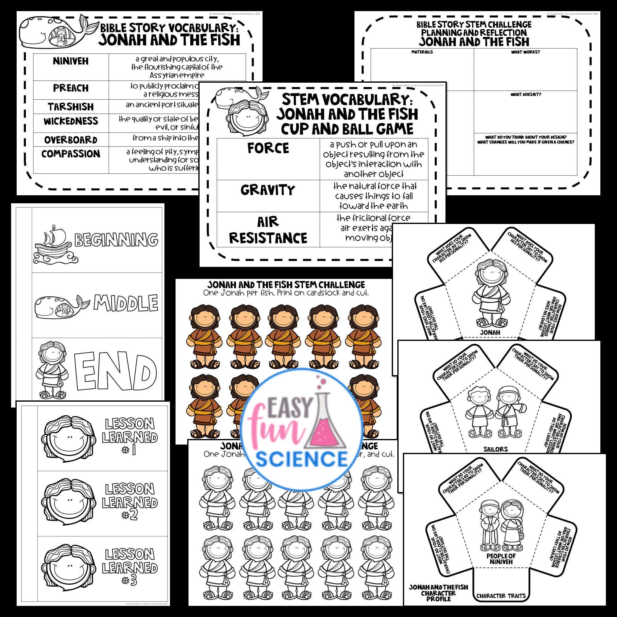 Jonah and the Whale Bible STEM Challenge | Sunday School Lesson ...