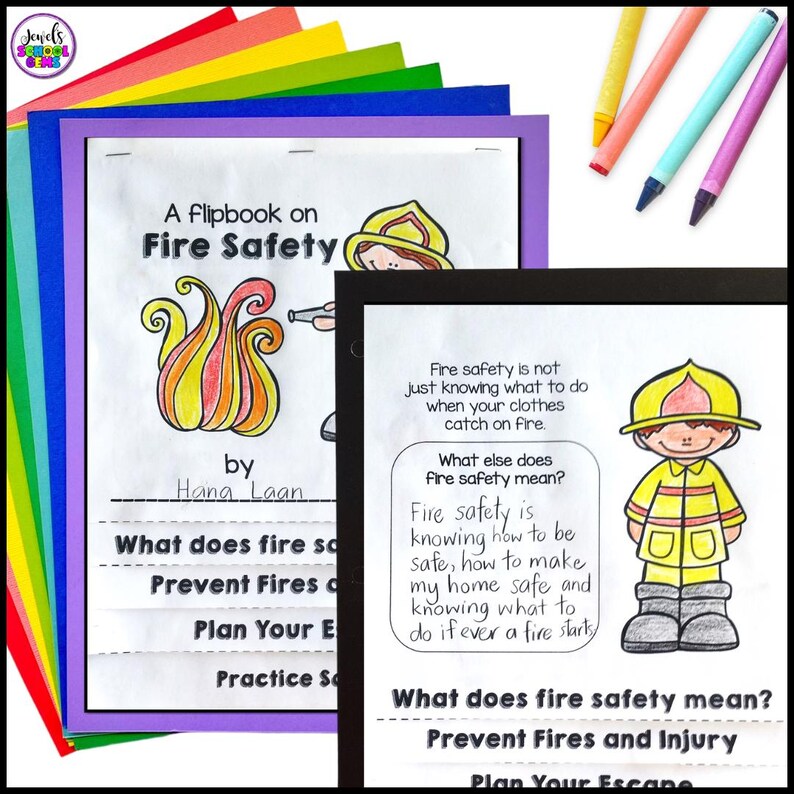 Fire Safety Worksheets Fire Prevention Week Printable Booklet & Fire ...