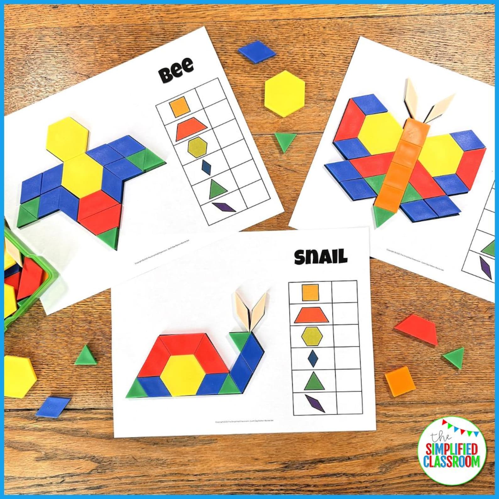 Spring Pattern Blocks, Spring Pattern Block Mats, Spring Tangrams ...
