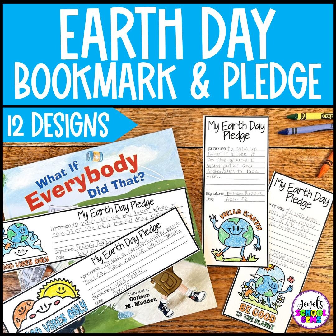 Earth Day Bookmarks, Earth Day Coloring Craft, Earth Day Coloring ...