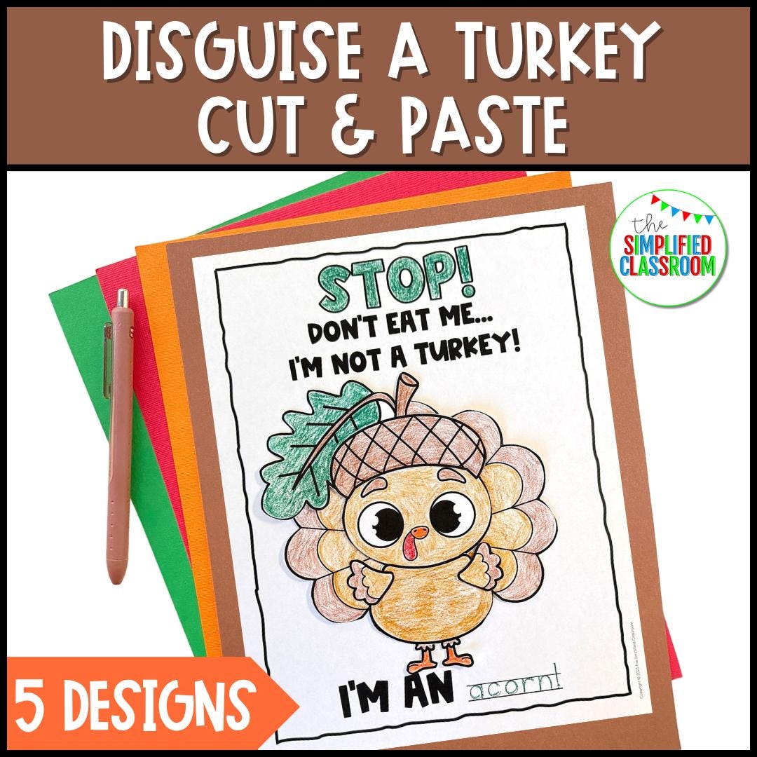 I'm Not a Turkey I'm A... Disguise a Turkey Costumes & Turkey Template ...