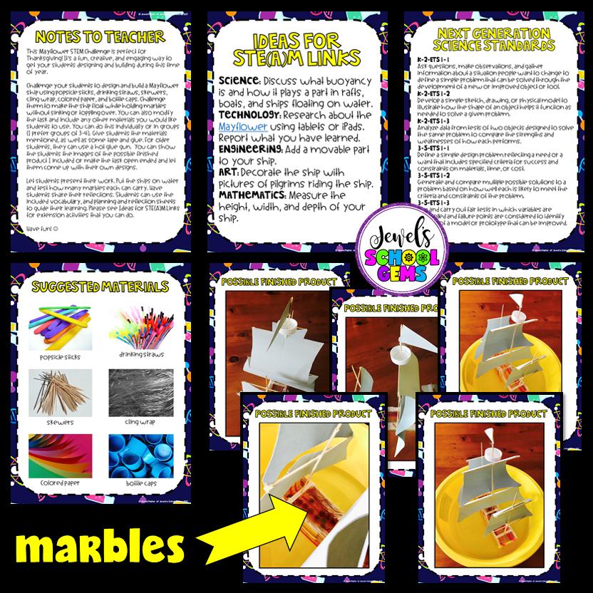 Fall and November Thanksgiving STEM Activities | Mayflower STEM ...