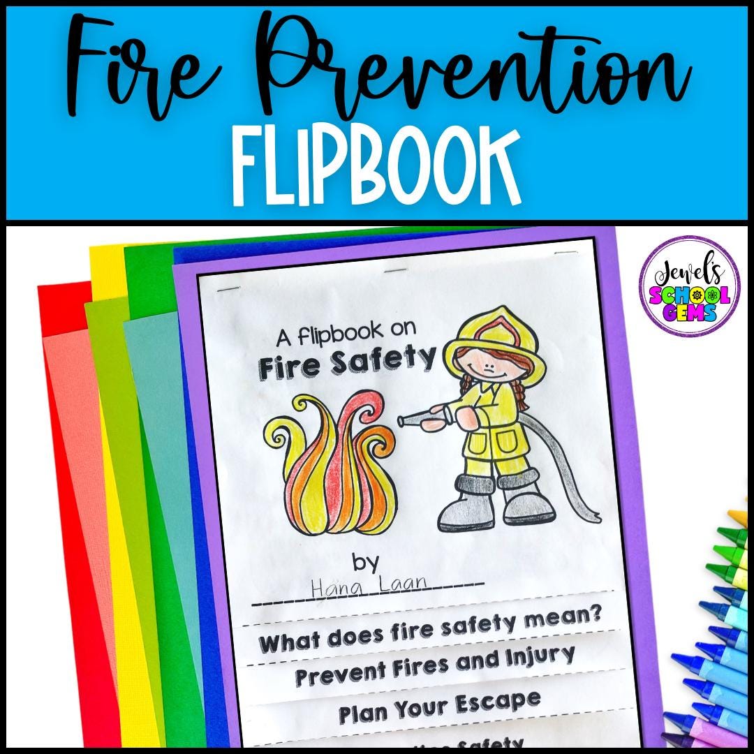 Fire Safety Worksheets Fire Prevention Week Printable Booklet & Fire ...