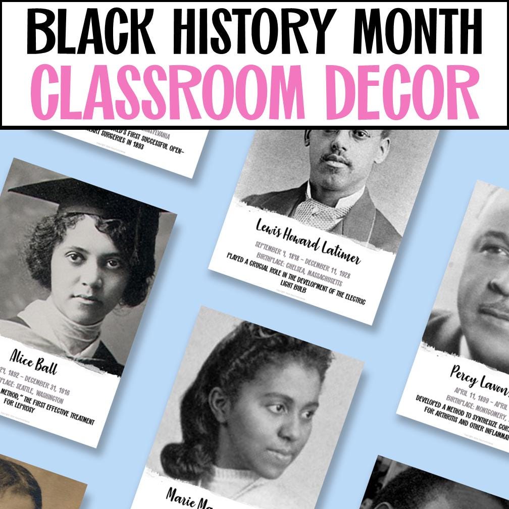 Black History Month Bulletin Board, Black History Month Decorations ...