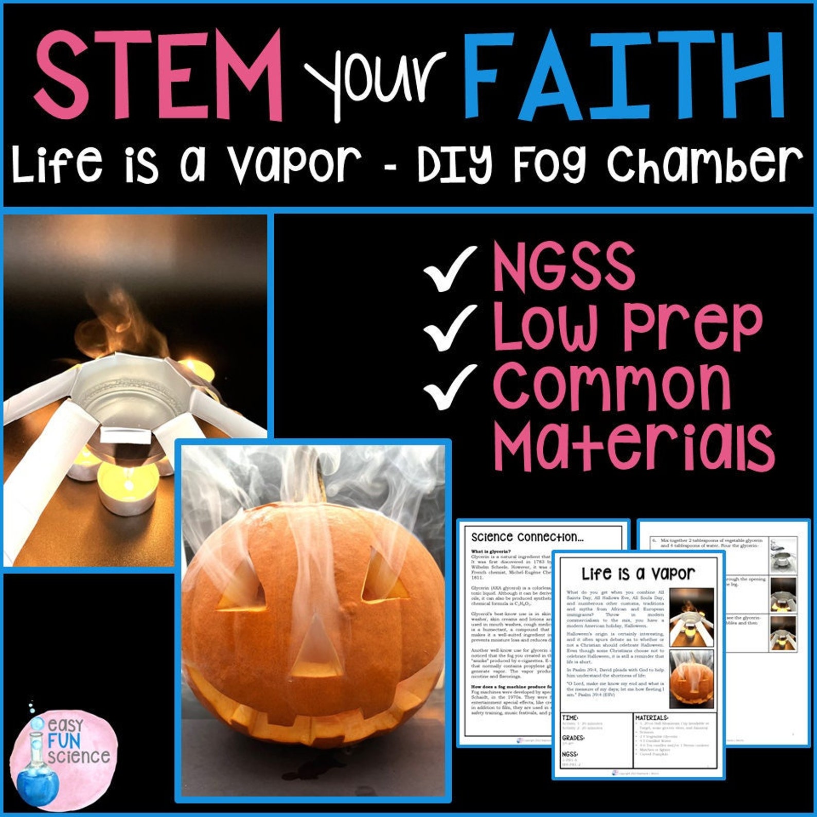 Halloween Object Lesson - Life is a Vapor & DIY Fogging Chamber - Etsy