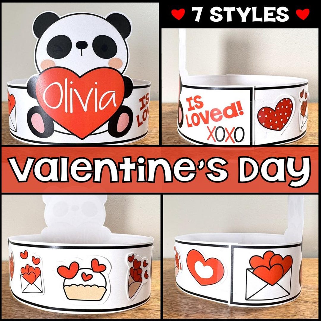 Kids Valentine's Day Headband, Valentine's Day Hat, Valentine's Day ...