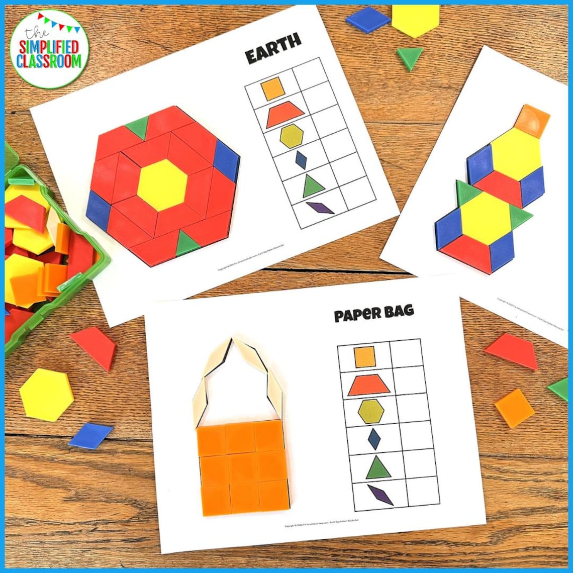 Earth Day Pattern Blocks, Earth Day Tangrams, Pattern Block Templates ...