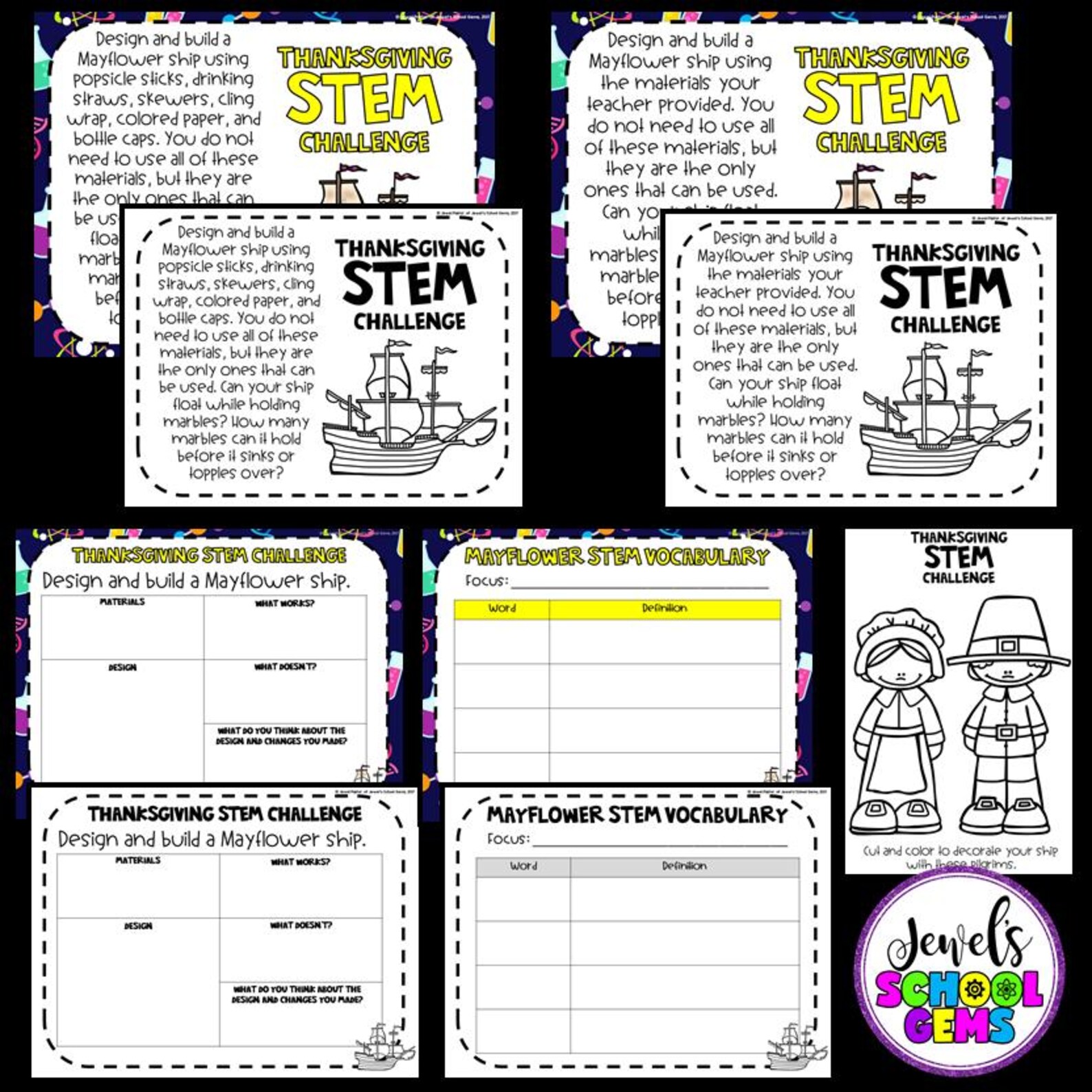 Fall and November Thanksgiving STEM Activities | Mayflower STEM ...