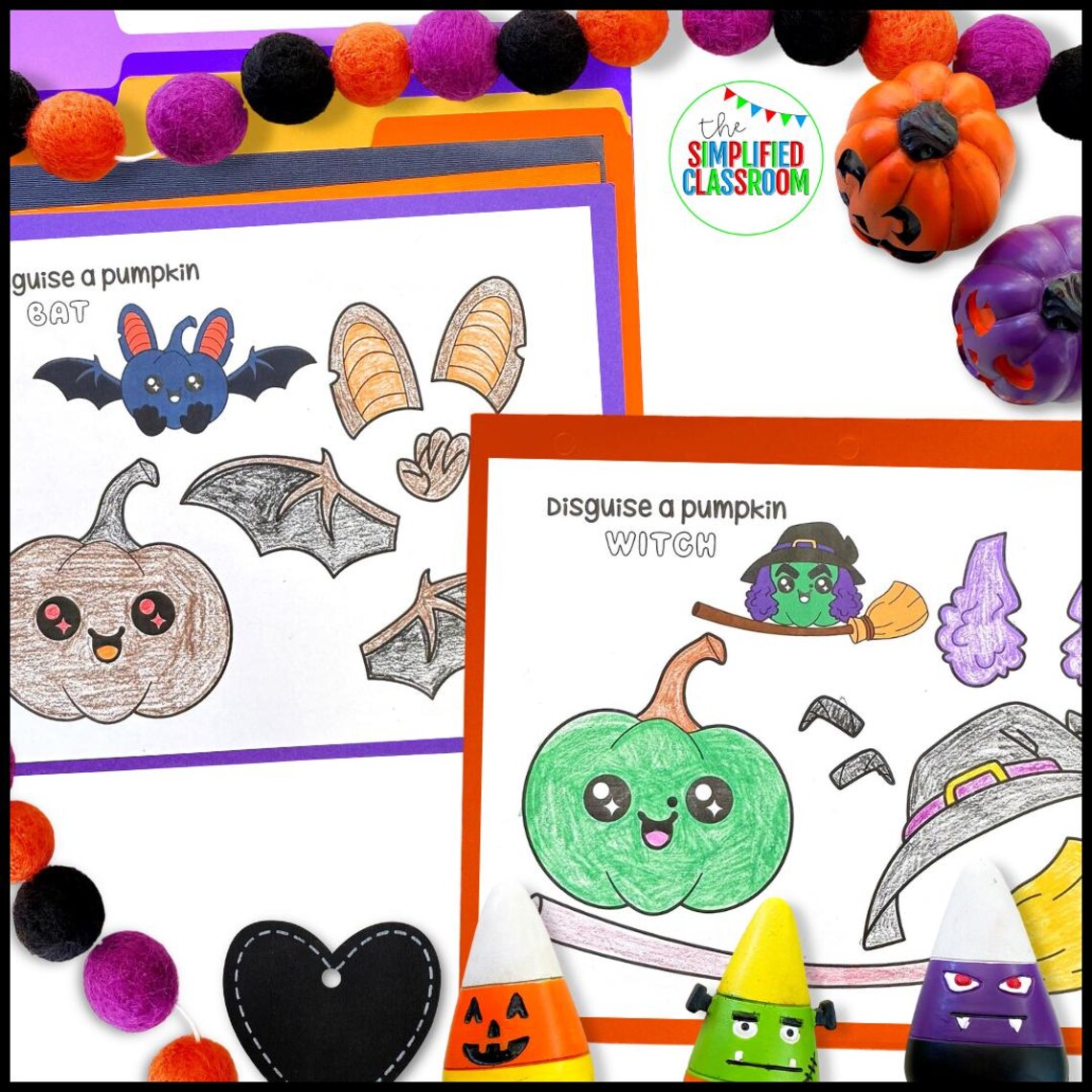 Disguise a Pumpkin Cut & Paste Easy Halloween Craft Kindergarten 1st ...