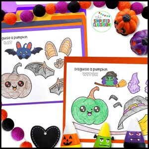 Disguise a Pumpkin Cut & Paste Easy Halloween Craft Kindergarten 1st ...