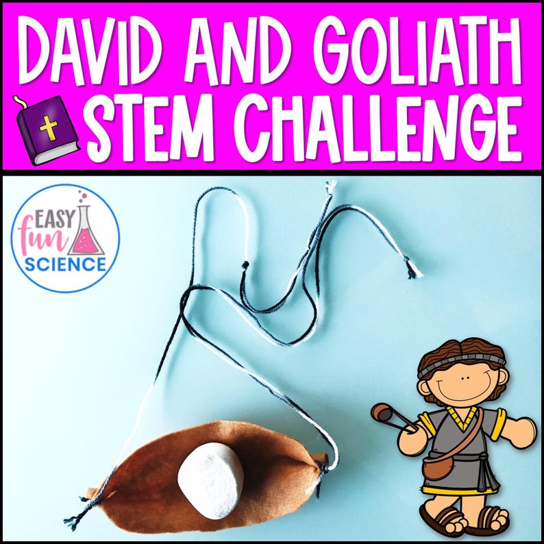 David and Goliath Bible STEM Challenge | Bible Lesson for Children ...