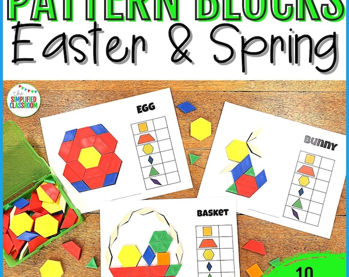 Spring NO PREP Tangram Pattern Block Mats for Preschool and ...