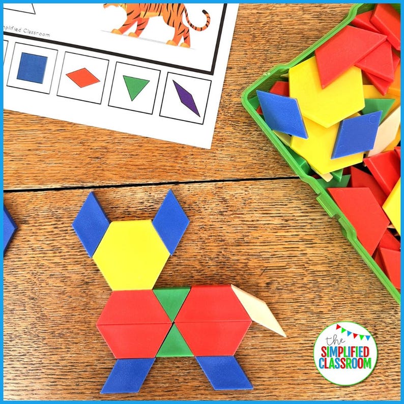 Zoo Animal Pattern Blocks, Animal Pattern Blocks, Zoo Pattern Blocks ...