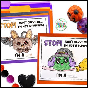 Disguise a Pumpkin Cut & Paste Easy Halloween Craft Kindergarten 1st ...