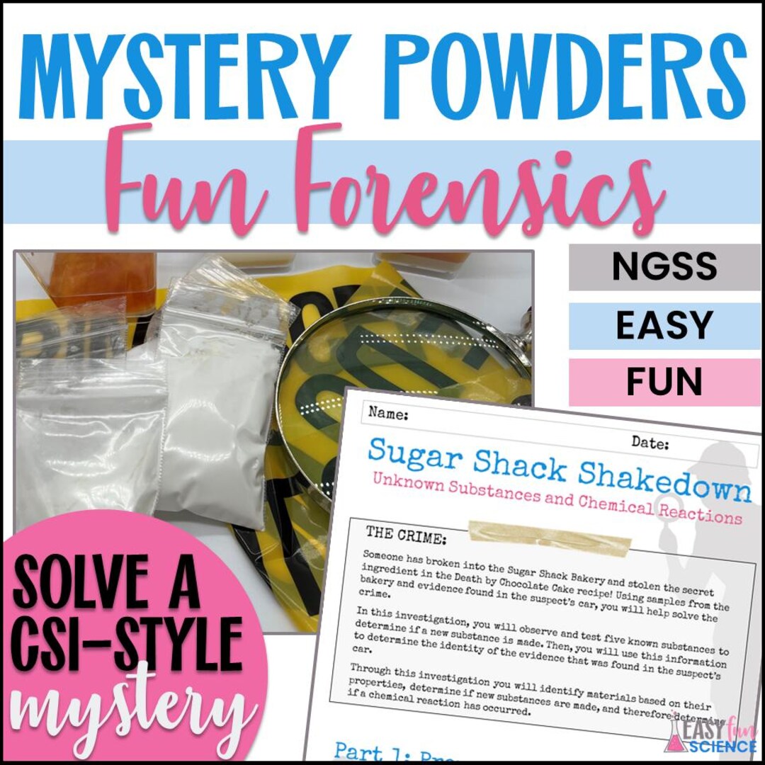 Forensic Science Lab, Forensic Science Middle School, Mystery Powders ...