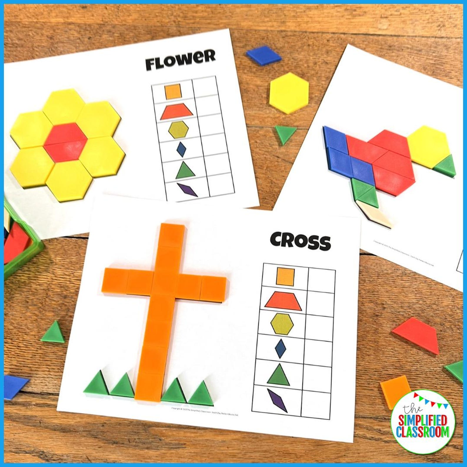 Spring Pattern Blocks, Spring Pattern Block Mats, Spring Tangrams ...