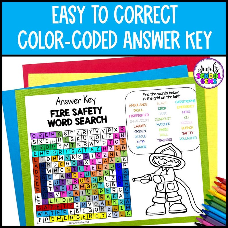 Fire Safety Word Search Worksheet - Fire Prevention Week Activities 2nd ...
