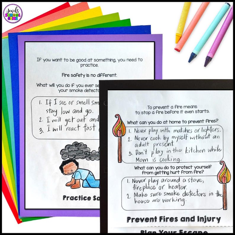 Fire Safety Worksheets Fire Prevention Week Printable Booklet & Fire ...