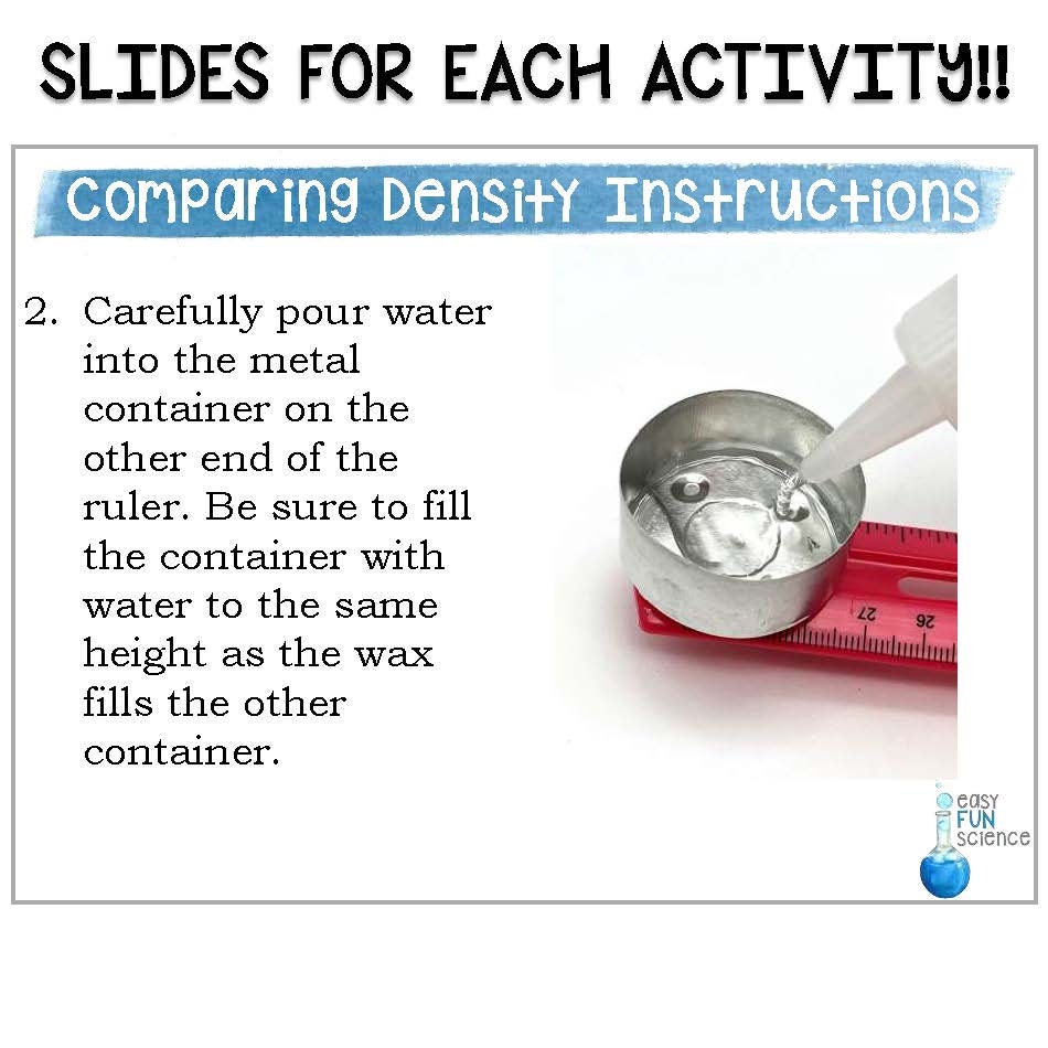 Density Lab Middle School Density Column Lava Lamp Guided Experiment ...