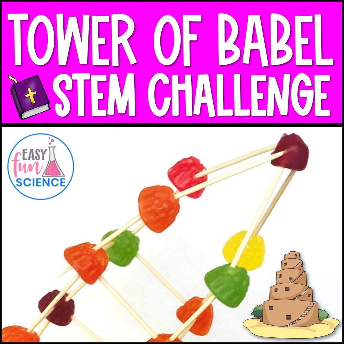 Tower of Babel Bible STEM Challenge | Bible Lesson for Kids | Sunday ...