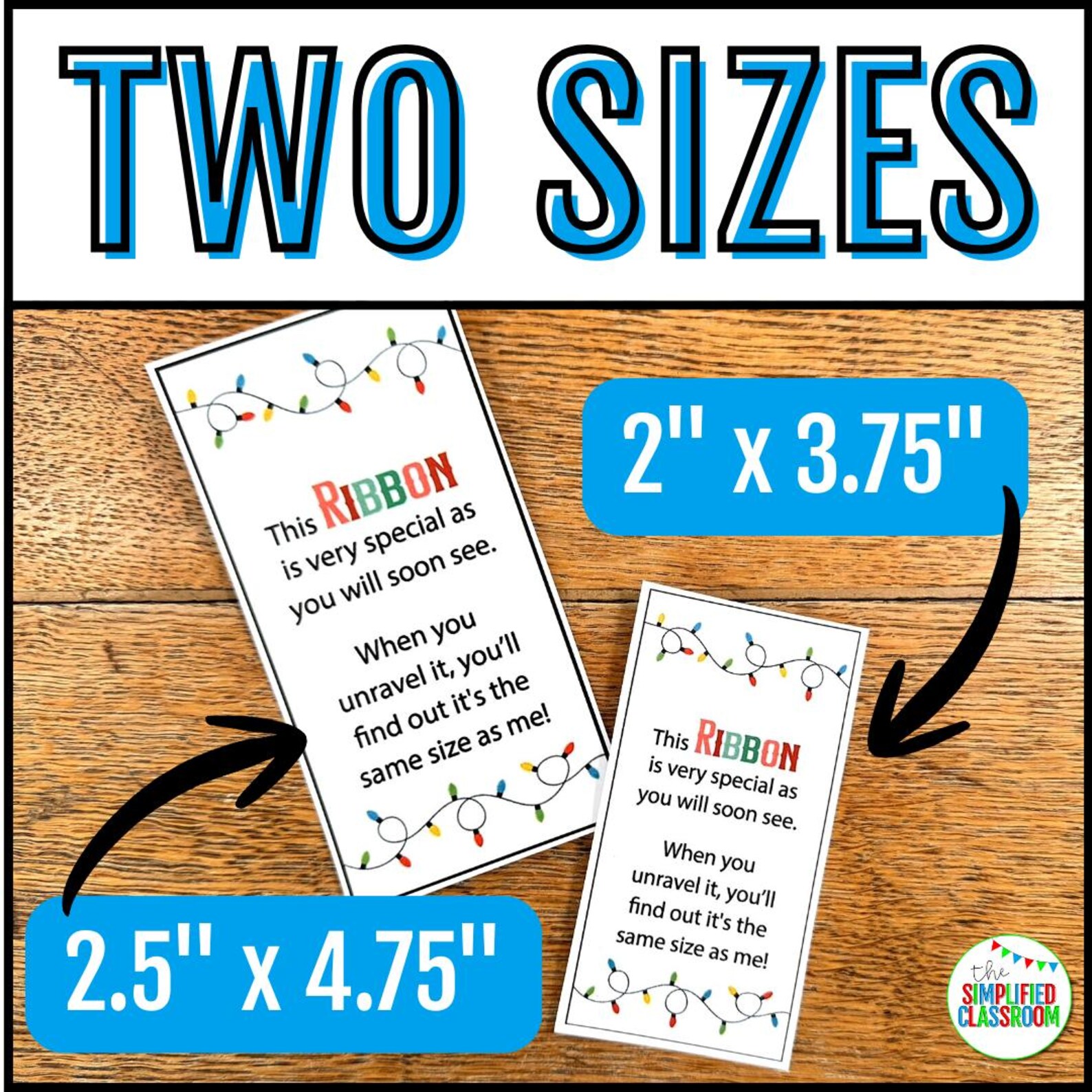 Ribbon Height Ornament Tags Printable | Holiday Keepsake Craft for Kids ...
