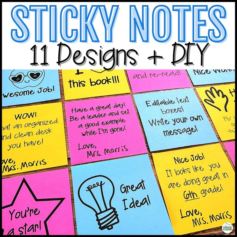 Sticky Note Template - Etsy