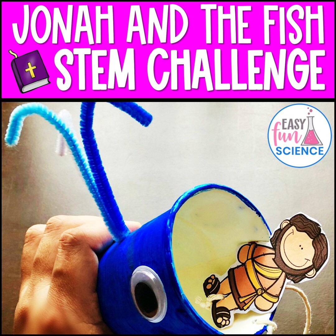 Jonah and the Whale Bible STEM Challenge | Sunday School Lesson | Christian Homeschool Printable ...