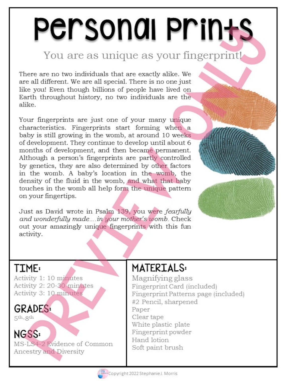 Fingerprint Activity for Kids - Etsy