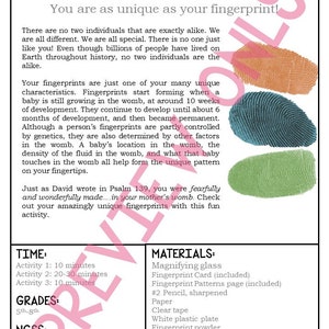 Fingerprint Activity for Kids - Etsy