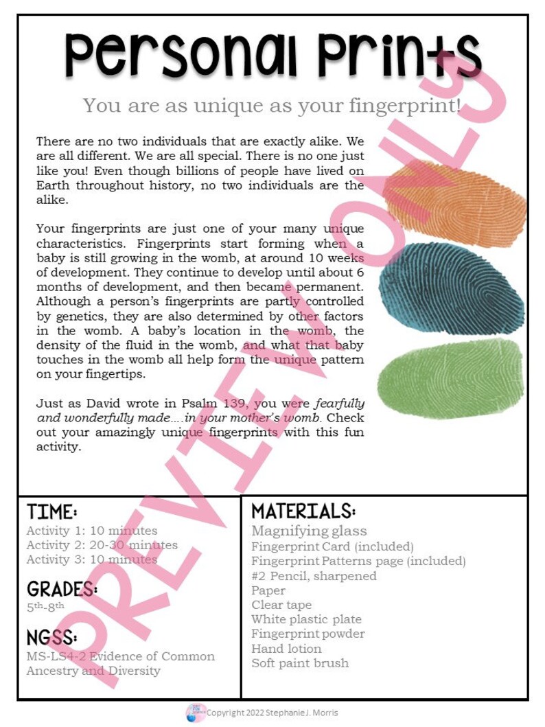 Fingerprint Activity for Kids - Etsy