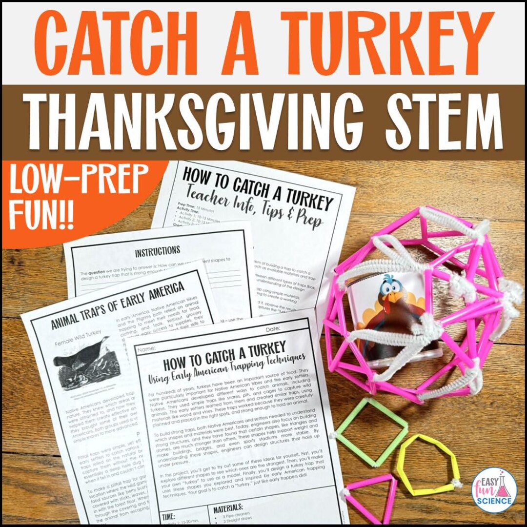 How to Catch a Turkey Activity | Thanksgiving STEM Challenge | Turkey ...