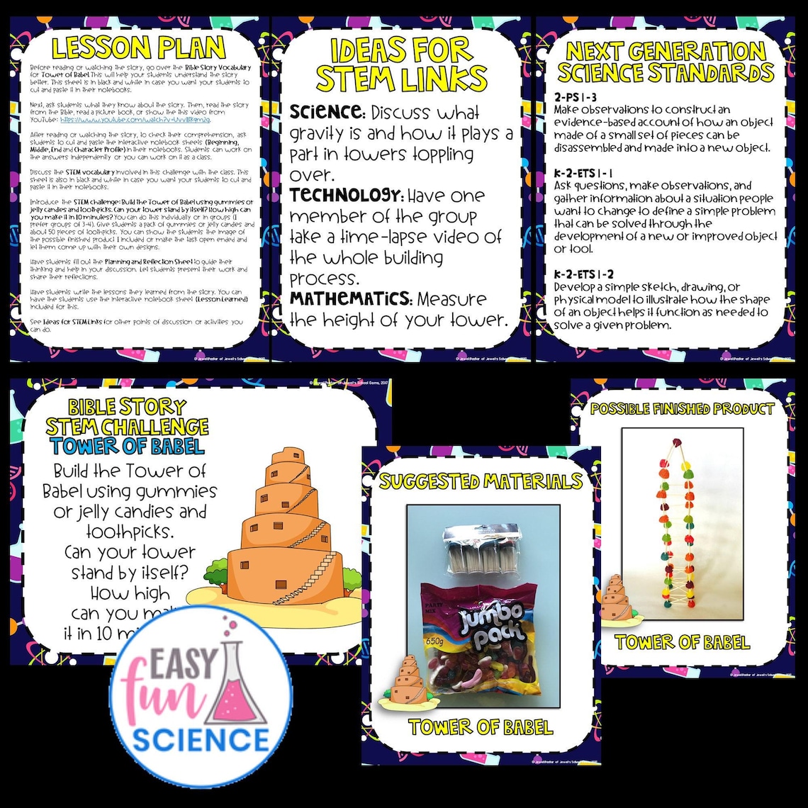 Tower of Babel Bible STEM Challenge | Bible Lesson for Kids | Sunday ...