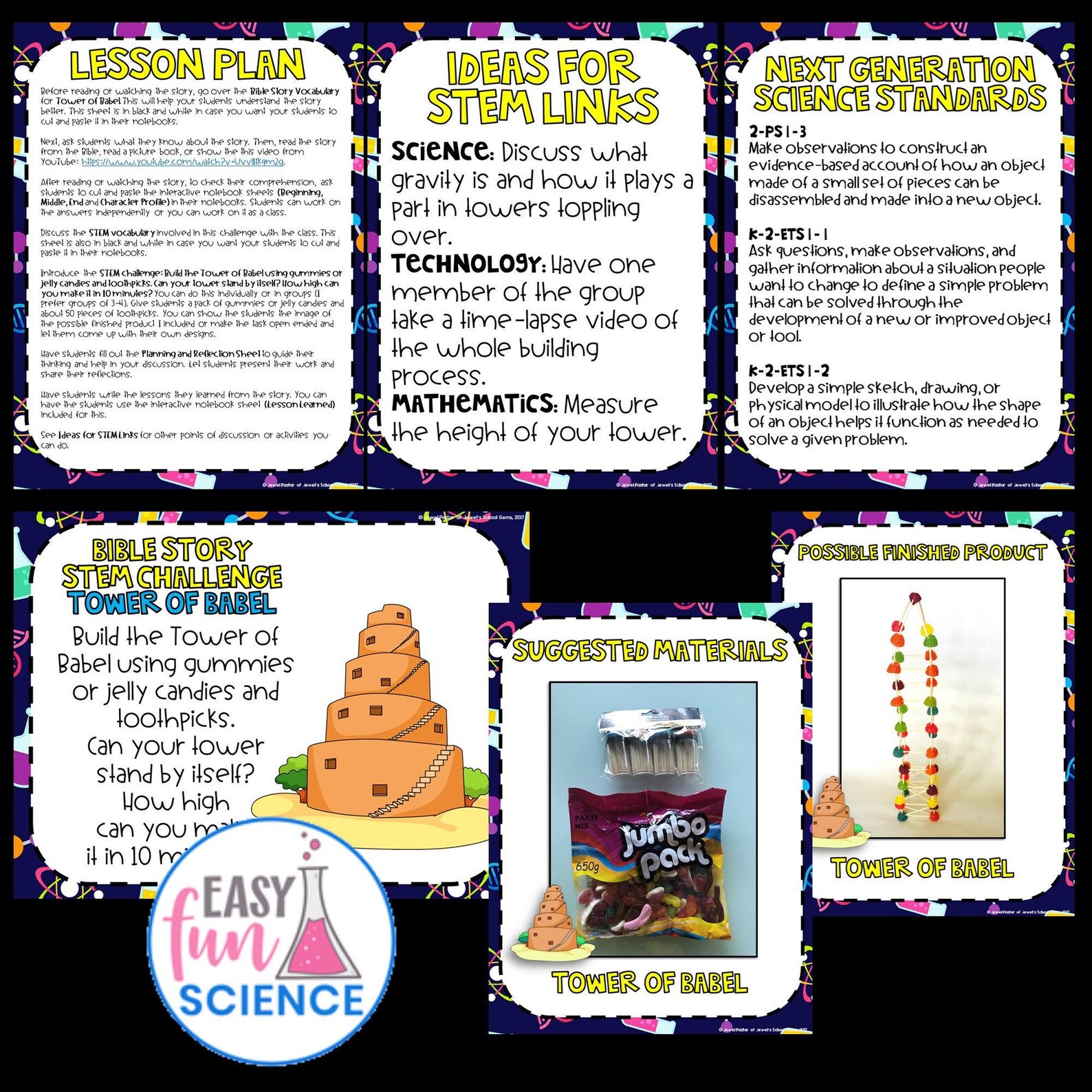 Tower of Babel Bible STEM Challenge | Bible Lesson for Kids | Sunday ...