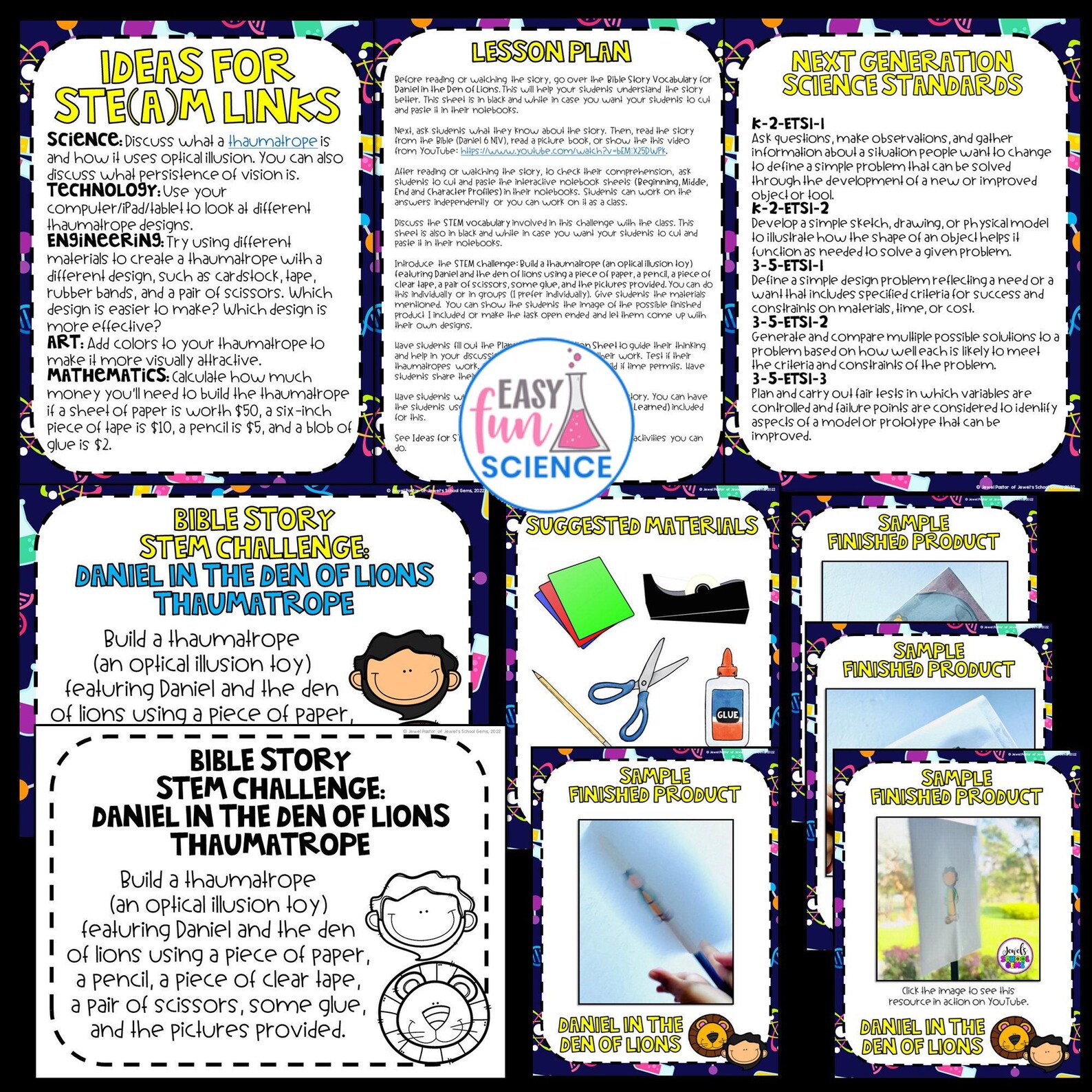 Daniel in the Lions’ Den Bible STEM Challenge | Bible Lesson for Kids ...
