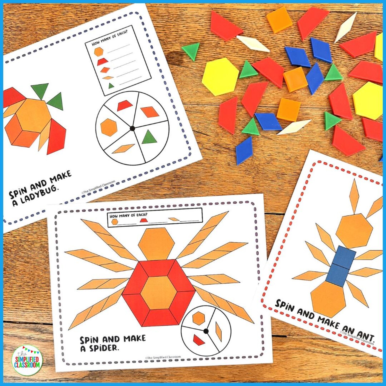 Insect Pattern Blocks, Pattern Block Templates, Pattern Block Puzzles ...