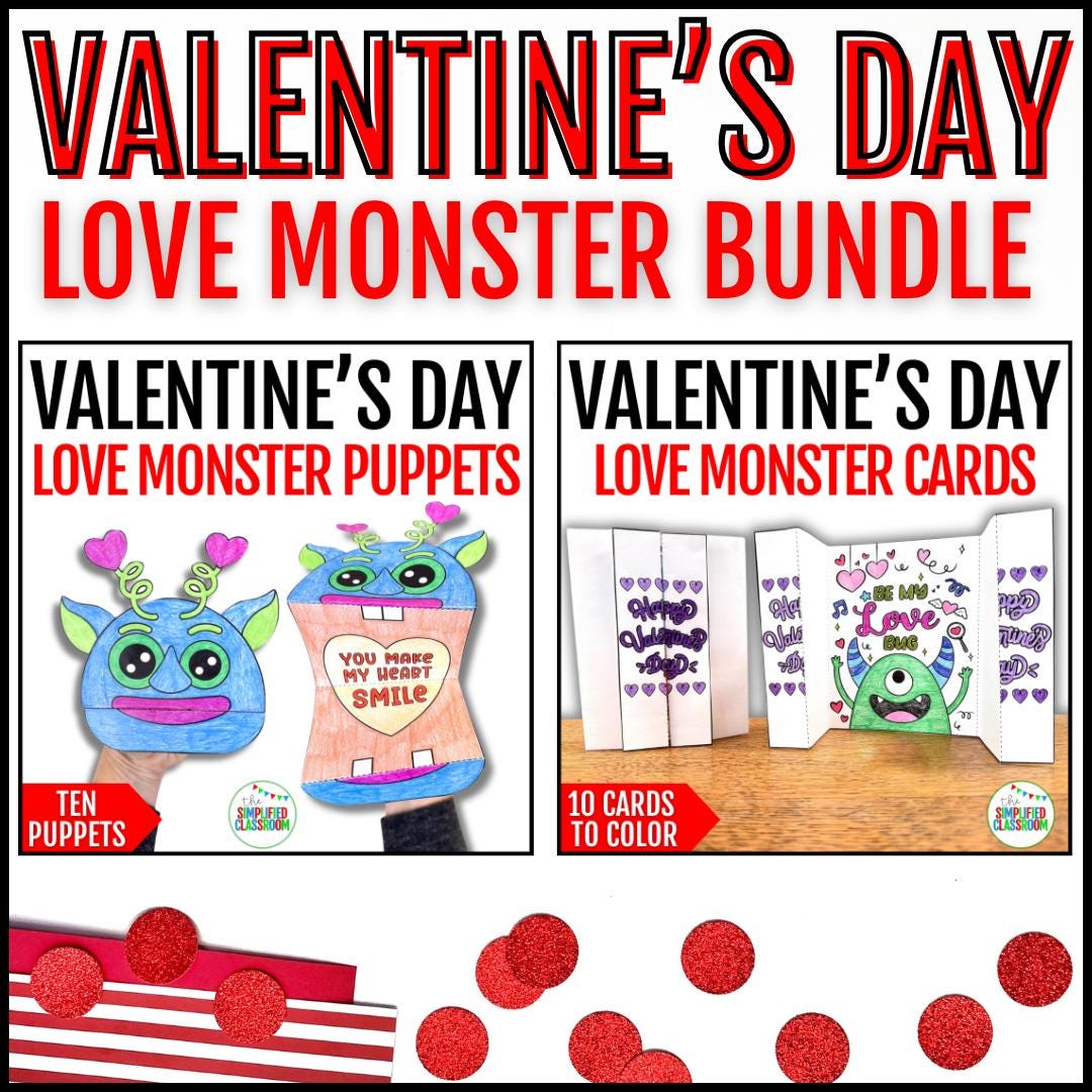 Happy Valentines Day Cards for Kids to Color Love Monster Coloring ...