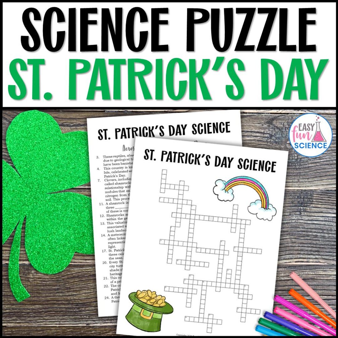 St Patricks Day Crossword Puzzle St Patricks Day Science St Patricks ...