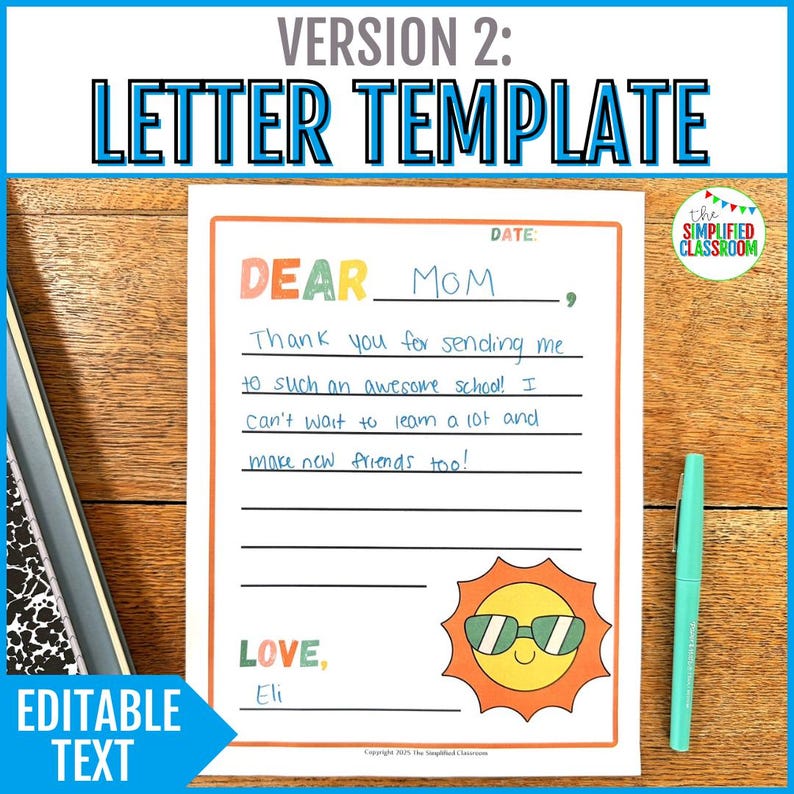Back to School Night Letter to Parent From Student Letter to Parents ...
