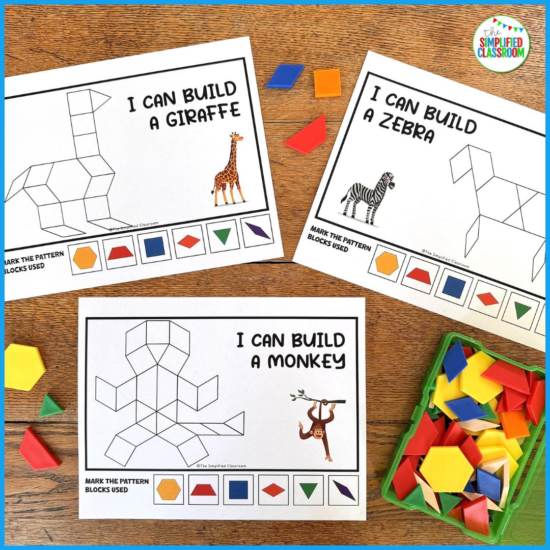 Zoo Animal Pattern Blocks, Animal Pattern Blocks, Zoo Pattern Blocks ...