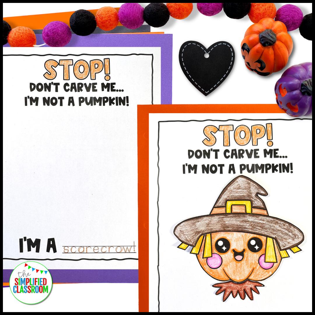 Disguise a Pumpkin Cut & Paste Easy Halloween Craft Kindergarten 1st ...