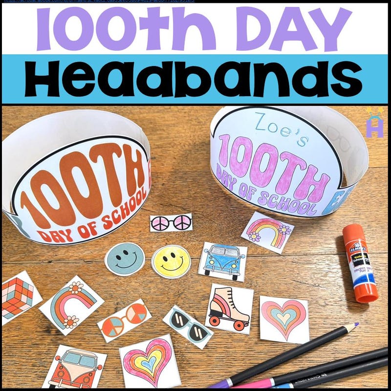 100th Day of School Hats - Etsy