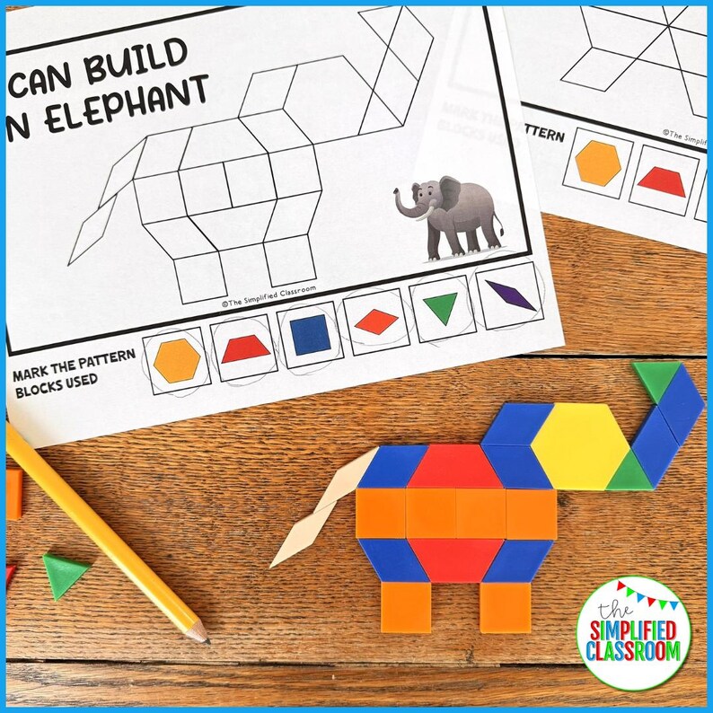 Zoo Animal Pattern Blocks, Animal Pattern Blocks, Zoo Pattern Blocks ...