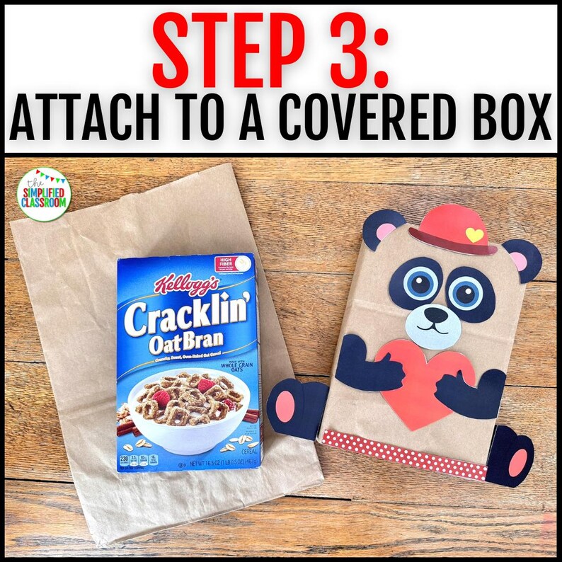 Valentine Box Template Valentine Bag Decorations Valentine Bag ...